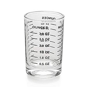 Shot Glass Measuring Cup 3 Ounce/90ML Liquid Heavy High Espresso Glass Cup Black Line