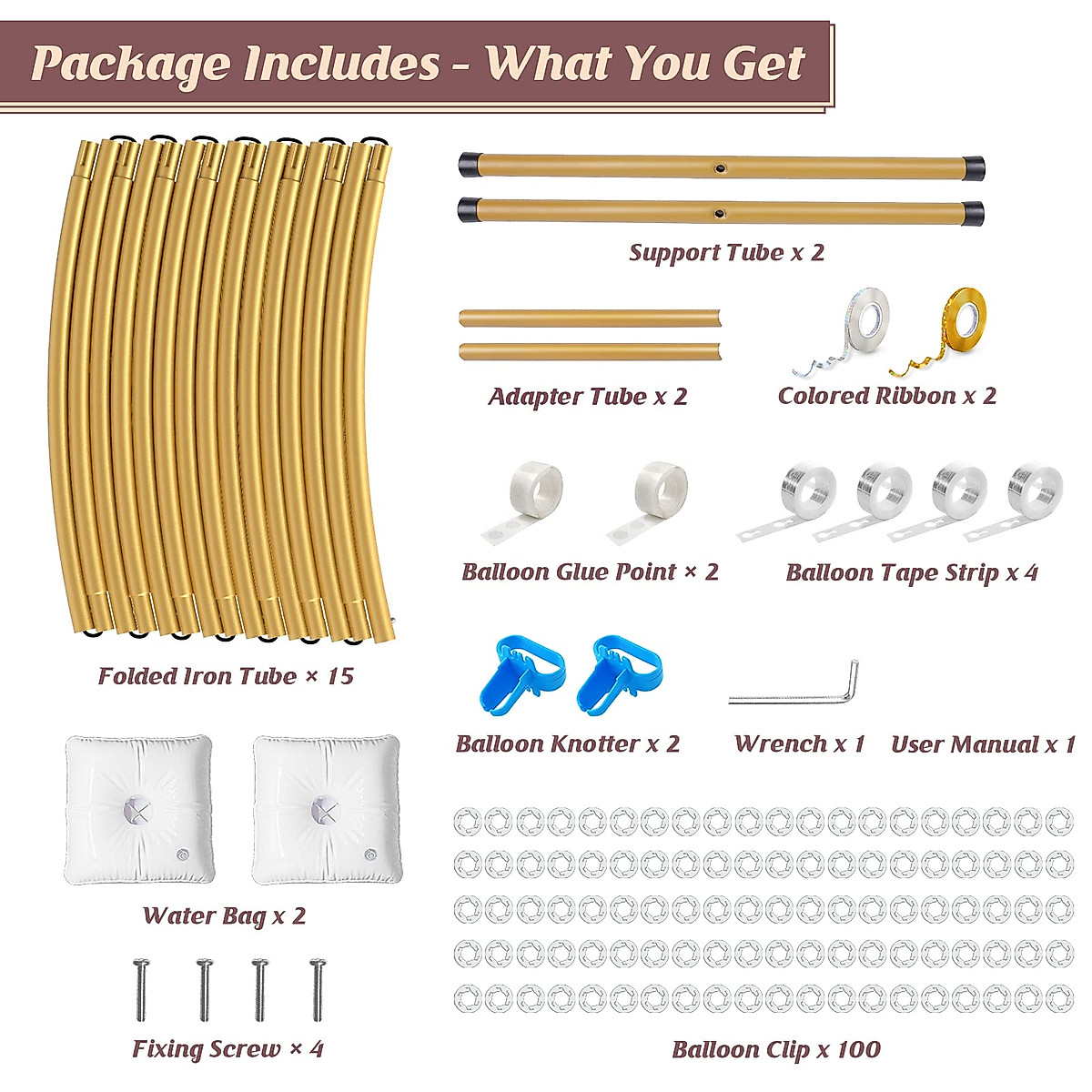 ASIZZED Round Backdrop Stand, 7.1Ft(2.16m) Gold Metal Balloon Arch Stand Kit, Large Size Circle Balloon Arch Frame for Birthday, Party, Wedding, Graduation, Baby Shower Photo Backdrop Decoration