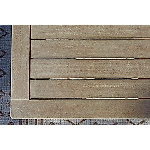 Signature Design by Ashley Barn Cove Outdoor Eucalyptus Patio Coffee Table, Brown