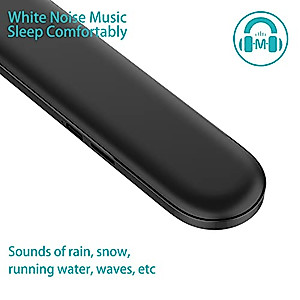 Pillow Speaker Bone Conduction Stereo Bluetooth Wireless Music Sleep Headphones Insomnia White Noise Machine for Side Sleepers Adults and Baby Compatible with iOS/Android/Windows (White)