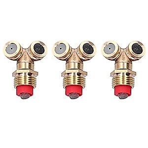 Cosiki Water Spray Head, 3Pcs Brass Garden Spray Nozzle for Watering for Gardens for Flowers Greenhouses for Greenhouses