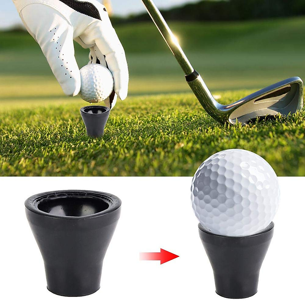 VGEBY1 Golf Ball Claw, Golf Suction Cup Golf Pick Up Cup Golf Ball Retriever for Putter Grips