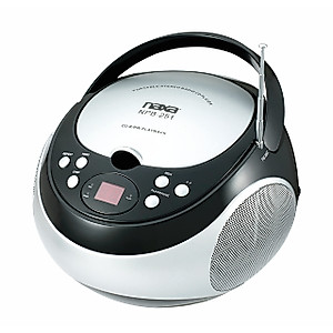 Naxa Electronics NPB-251 Portable CD Player with AM/FM Stereo Radio, Black