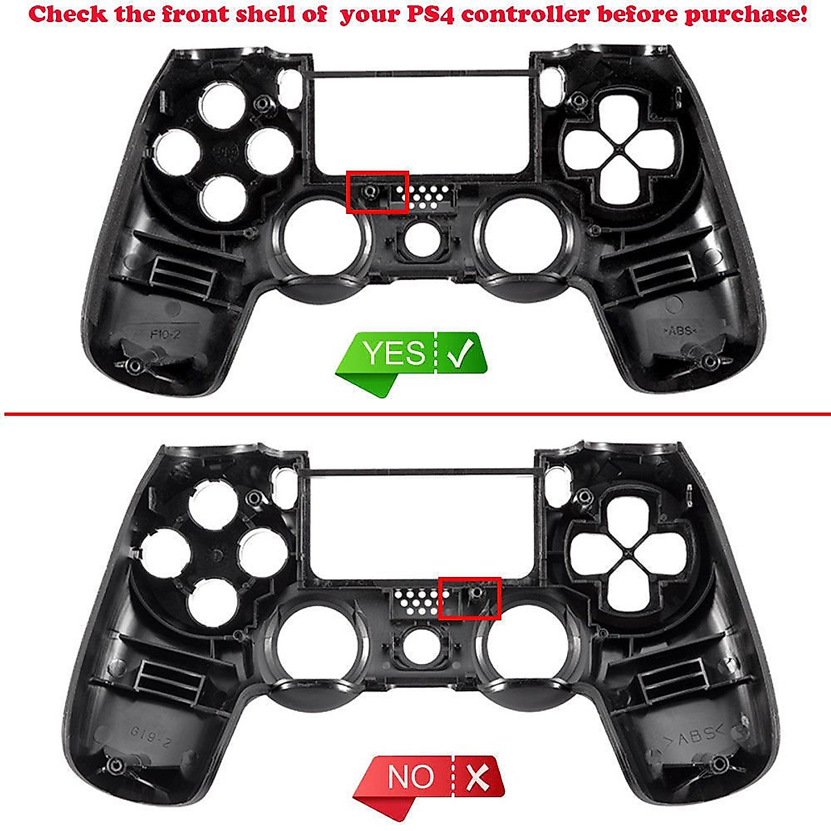 eXtremeRate Shadow Red Soft Touch Grip Front Housing Shell Faceplates Compatible with ps4 Controller JDM-001 JDM-011 JDM-020 - Controller NOT Included