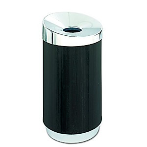 Safco Products 9799BL At-Your-Disposal Vertex Waste Receptacle, 38-Gallon, Black