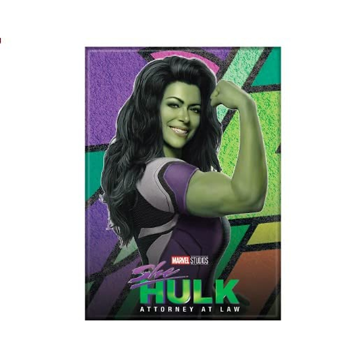 Ata-Boy Marvel Disney Plus Magnet - She Hulk Fist on Purple 2.5" x 3.5" Magnet for Refrigerators, Whiteboards & Locker Decorations…