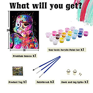 Hlison Paint by Numbers, Paint by Number for Adults, DIY Easy Paint by Numbers for Beginner Kids, Acrylic Painting by Numbers Great for Wall Home Decor Gift 16x20 Inch