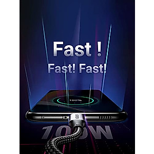 UGREEN 100W USB C to USB C Cable Type C Fast Charging Cable Compatible with MacBook Pro 2022, iPad Pro 2022, iPad Air 5, Samsung Galaxy S23/S22 Ultra, Pixel, Switch, etc. 6.6FT Black