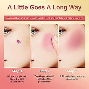Mysense Liquid Blush, Silky Cream Blush Stick for Cheek Soft Pinch, Matte Blush Makeup Natural-Looking, Weightless, Long-Lasting, 01# Bliss-Baby Pink
