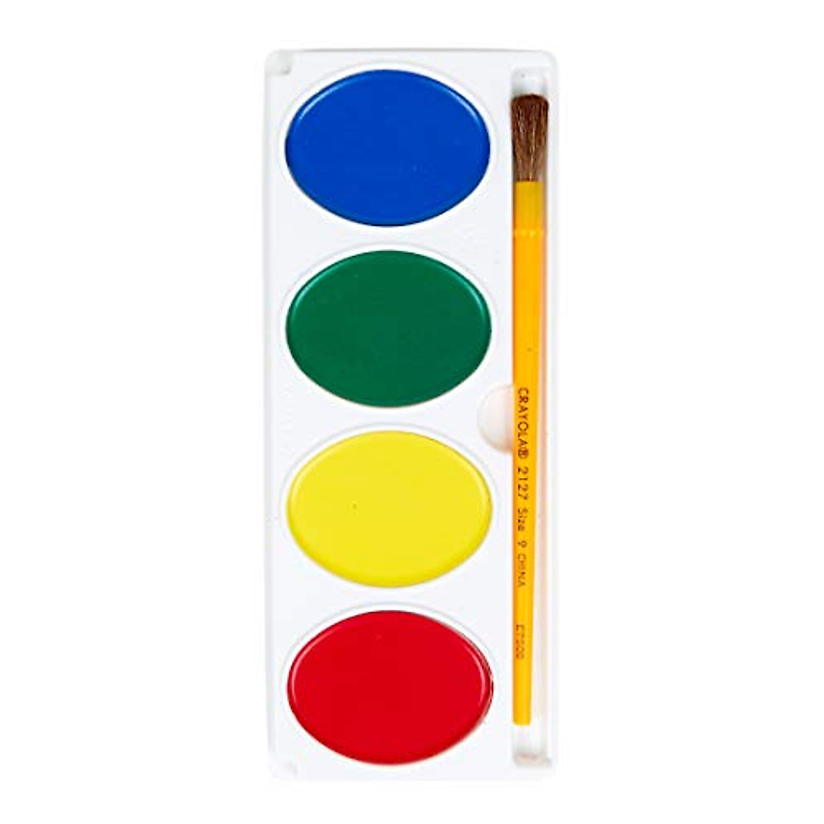 Crayola My First Washable Watercolors & Brush, Large Paints, Toddler Art Supplies, 4 Count