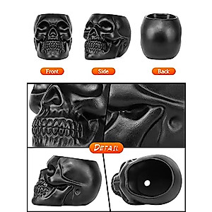 Dashamce Skull Planter Dish Large Flower Pot Container Box Halloween Skull Candy Bowl Desk Decoration