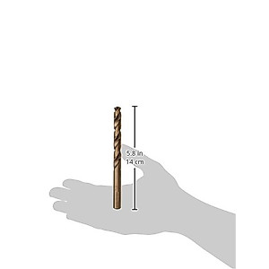 BOSCH CO2155 1-Piece 7/16 In. x 5-1/2 In. Cobalt Metal Drill Bit for Drilling Applications in Light-Gauge Metal, High-Carbon Steel, Aluminum and Ally Steel, Cast Iron, Stainless Steel, Titanium