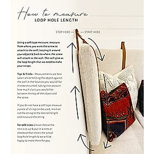 KEYAIIRA - Custom Leather Wall Strap for hanging pillow cushions, Headboards, Banquet strap shelf wall hung hook floating nightstand shelving bracket farmhouse