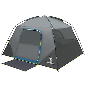 CAMEL CROWN Tents for Camping 4 Person Tent Waterproof Easy Setup Backpacking Tents with Floor Mats 3/4/5 Person Family Tent for Outdoor Hiking