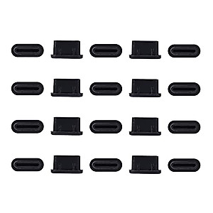 20 Pcs USB Type C Anti Dust Plugs Cover, USB C Charging Port Dust Covers Plug Caps Protectors for Samsung Galaxy s23, s22, s21, s20, Ultra, Plus s10, s9, s8 Plus, Note 9, Pixel with 2 Cleaning Brush