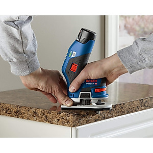 Bosch 12V Max Palm Edge, 13000 RPM EC Brushless Motor, Bare Tool Router with Cordless Convenience, Depth-Adjustment System (Renewed)