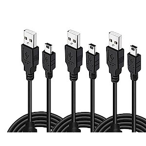Rzzhgzq 3 Pack 10ft PS3 Controller Charger Cable Charger for Sony Playstation 3 / PS-3 Slim SixAxis Controller,PS3 Charging Cord,PS Move DualShock 3 Remote Charge Wire,Digital Camera, TI84 Plus CE