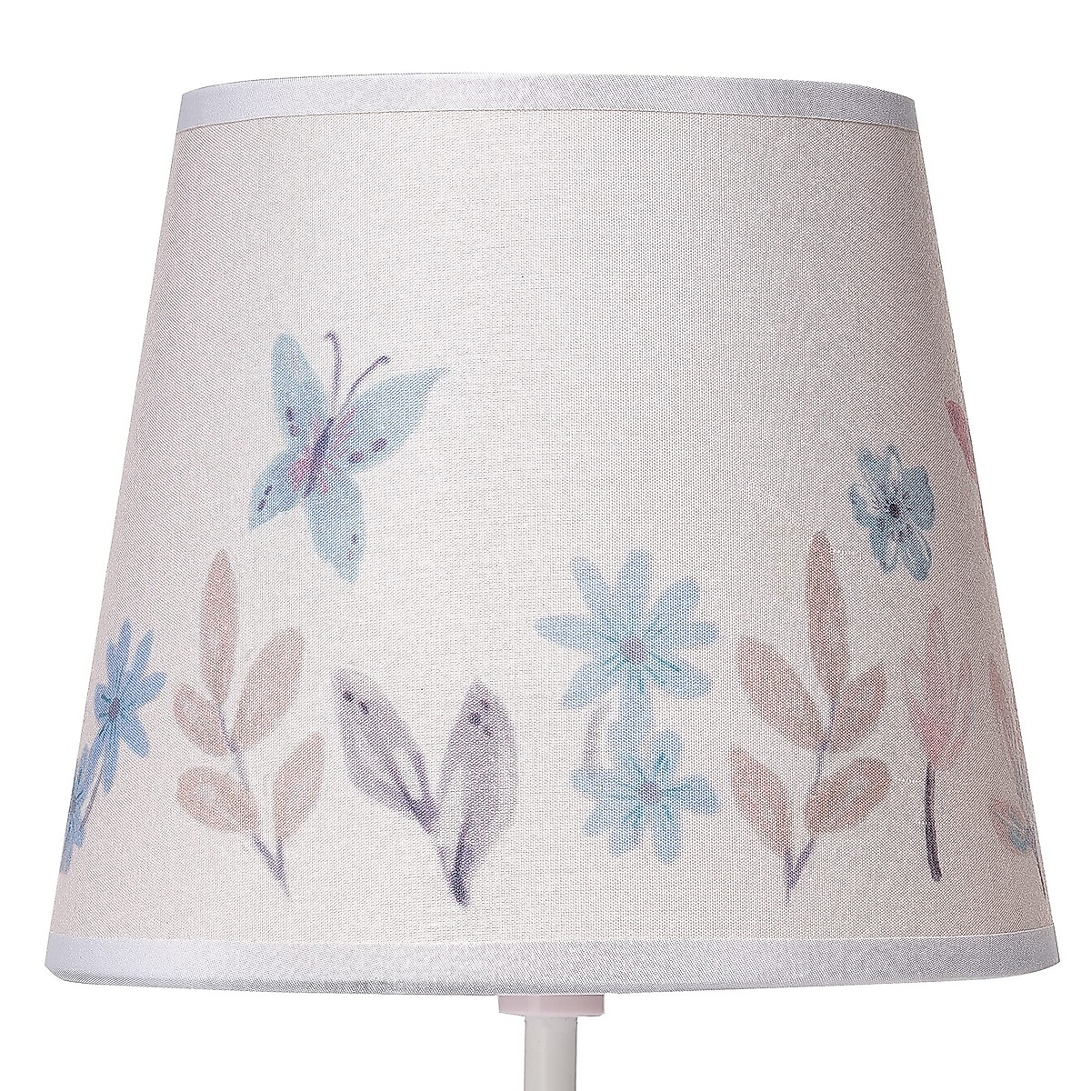 Lambs & Ivy Baby Blooms Pink Butterfly Nursery Lamp with Floral Shade & Bulb
