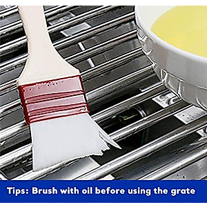 Shengyongh SSBG179A (4-Pack) 304 Stainless Steel Cooking Grid Grates and Heat Plates and Cast Iron Burner Replacement Parts Kit for Master Forge BG179A, BG179AO Grill Parts