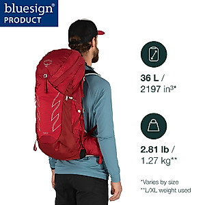 Osprey Talon 36 Men's Hiking Backpack, Stealth Black, Small/Medium