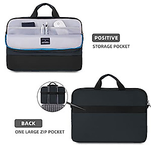 dujp 15.6 inch Slim Laptop Sleeve Bag Protection Shockproof Notebook Computer Carrying Case with Shoulder Strap Compatible with ASUS/DELL/Lenovo/ACER Notebook Blue