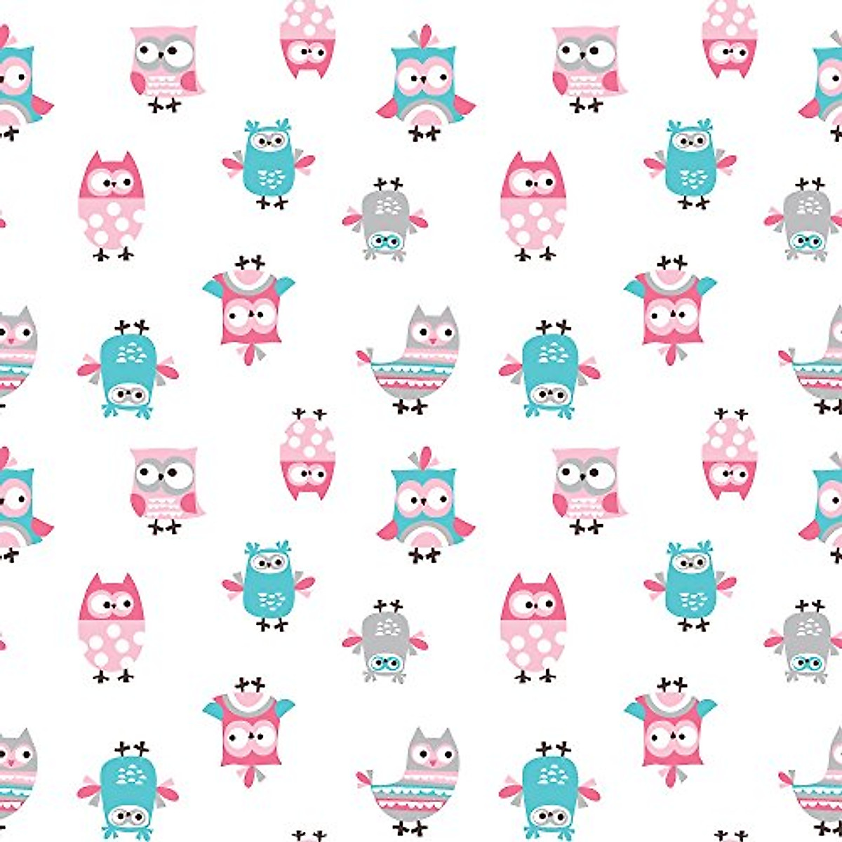 BreathableBaby 3pc Classic Crib Bedding Set– Owl Fun Pink