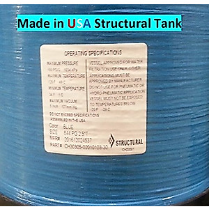 Fleck USA 5600 SXT Metered 48K Grain Water Softener Ships Loaded USA Structural Blue Mineral Tank