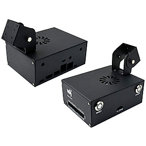 Bicool Jetson Nano Metal Case (E) /Enclosure for Jetson Nano 2GB Developer Kit with Reset and Power Buttons, Camera Holder, Compatible with Waveshare IMX219 Series Camera, Cooling Fan Fan-4010-5V