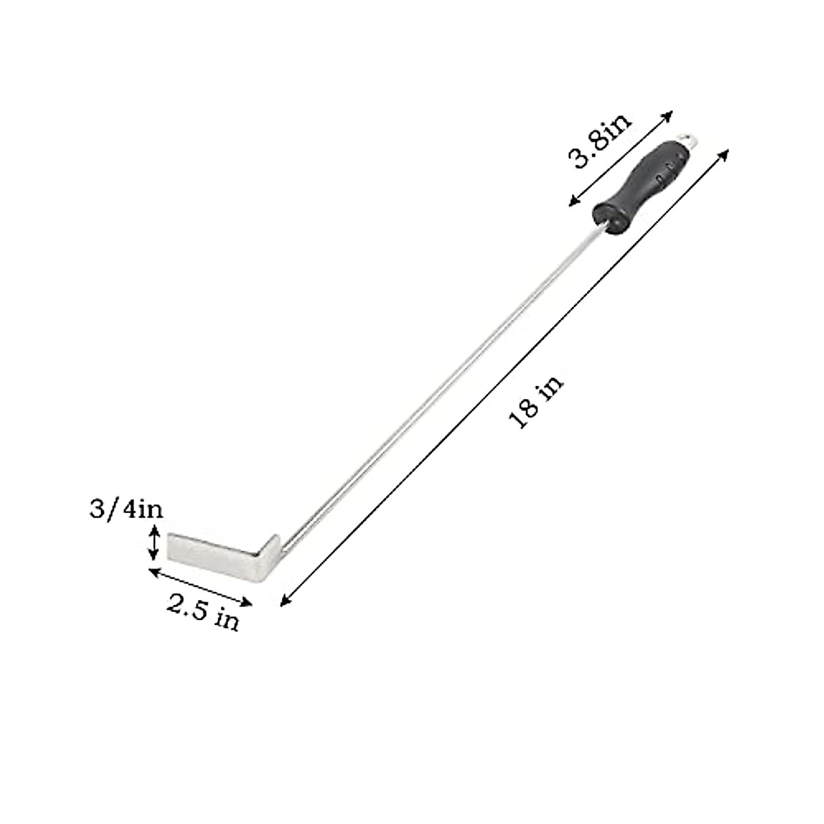 18 Inch BBQ Ash Tool for Kamado Joe Charcoal Smoker Big Green Egg Wood Burning Stove Ash Rake Grilling Poker Accessories Charcoal Garden Tools Grill Cleaning Tools