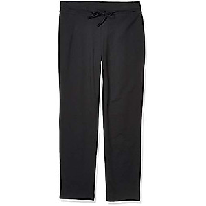 Hanes Women's French Terry Pant, Black, Large