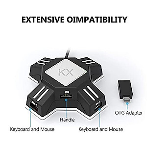 WYTR KX Conversion Box Professional Keyboard Mouse Adapter Controller Converter Adapter for Switch for Ps4 Pro