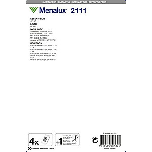 Original Branded Menalux 2111 4 Dust Bags for Duraflow/Moulinex/Rowenta RO 52