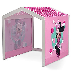 Disney Minnie Mouse Indoor Playhouse with Fabric Tent for Boys and Girls by Delta Children, Great Sleep or Play Area for Kids - Fits Toddler Bed - Greenguard Gold Certified