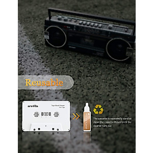 Arsvita Audio Tape/Cassette Head Cleaner with 2 Cleaner Solutions