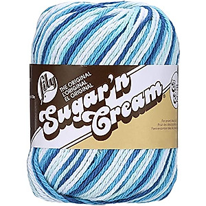 Lily Sugar'N Cream Super Size Hippi Yarn - 6 Pack of 85g/3oz - Cotton - 4 Medium (Worsted) - 150 Yards - Knitting/Crochet