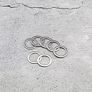 ECSiNG 10PCS Pedal Washers for 9/16'' Pedal Axles/Cranks Bicycles Mountain Bikes Road Bikes 20mm Outer Diameter 14.5mm Inner Diameter 0.8mm Thickness Stainless Steel