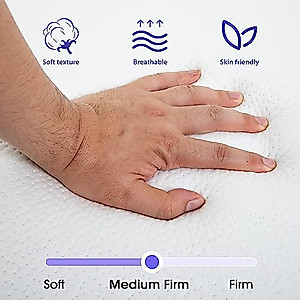 Small Folding Mattress, 4 inch Twin Mattress with Breathable & Washable Cover, Trifold Mattress for Camping, Guest, Floor RV, CertiPUR-US Certified, Foldable Mattress - 75" x 25" x 4" (Small Twin）