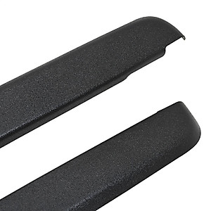Wade 72-40151 Truck Bed Rail Caps Black Smooth Finish without Stake Holes for 1999-2007 Silverado & Sierra 1500 2500 (Classic only) with 6.5ft bed (Set of 2)