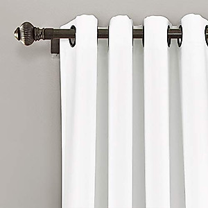 Lush Decor Clarissa Floral Room Darkening Window Curtain Panel Pair, 84" L x 52" W, Turquoise & Tangerine