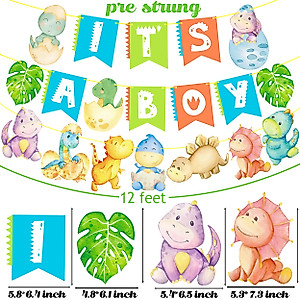 Dinosaur Baby Shower Banners Dinosaur Theme IT'S A BOY Banners Dinosaur Hatching Soon Baby Shower Decorations for Rawr It's A Boy Party Dino Baby Shower Party Supplies