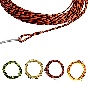 Riverruns Tenkara Line Tapered Furled Line Fly Line 12ft/13ft Braided Furled Line(Orange&Black,12ft)