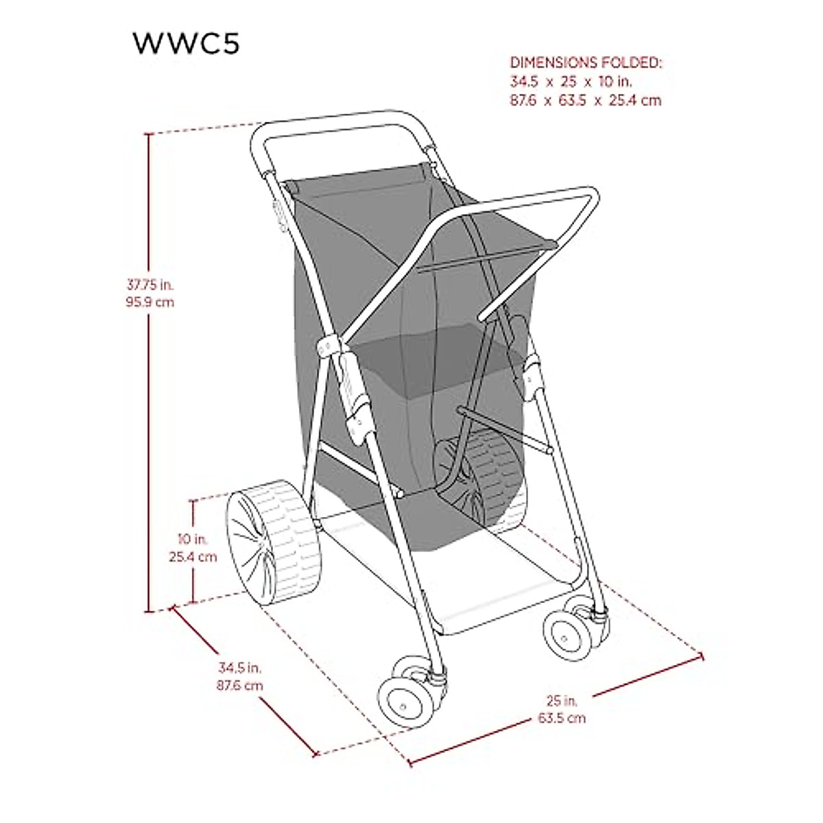 Rio Beach Wonder Wheeler II Wide Utility, Lawn, and Beach Cart, Navy