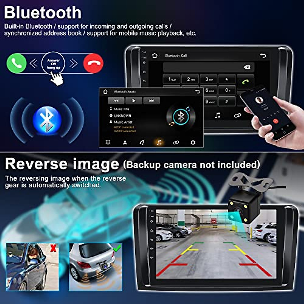 Android 9 Car Radio Stereo for Mercedes Benz W164 X164 ML350 ML500 ML280 GL320 GL350 GL450 2005-2011,Car Multimedia Player FM/RDS Mirror Link/WiFi/GPS