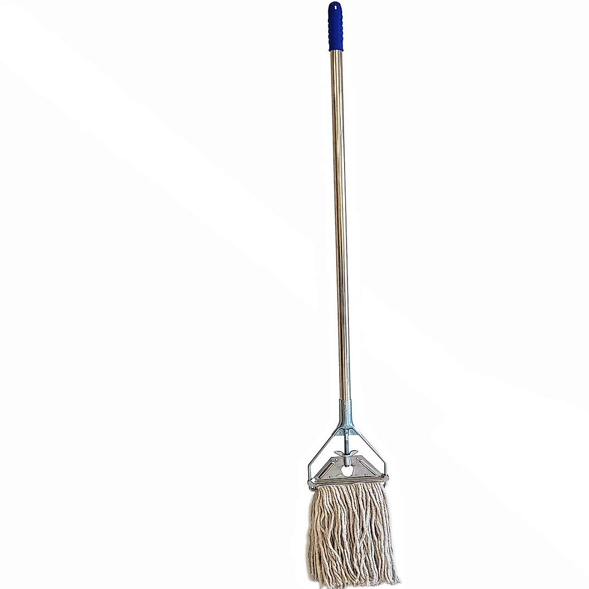 Premium Industrial Strength Heavy Duty Looped-End String Mop Floor Cleaning Kitchen Office (Mop with Metal Push)