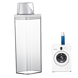 1900Ml Laundry Detergent Dispenser, Washing Powder Storage Detergent Container with Measuring Cup Moisture-Proof Reusable Empty for Scent Booster Beads/Small Solid Grain/Liquids