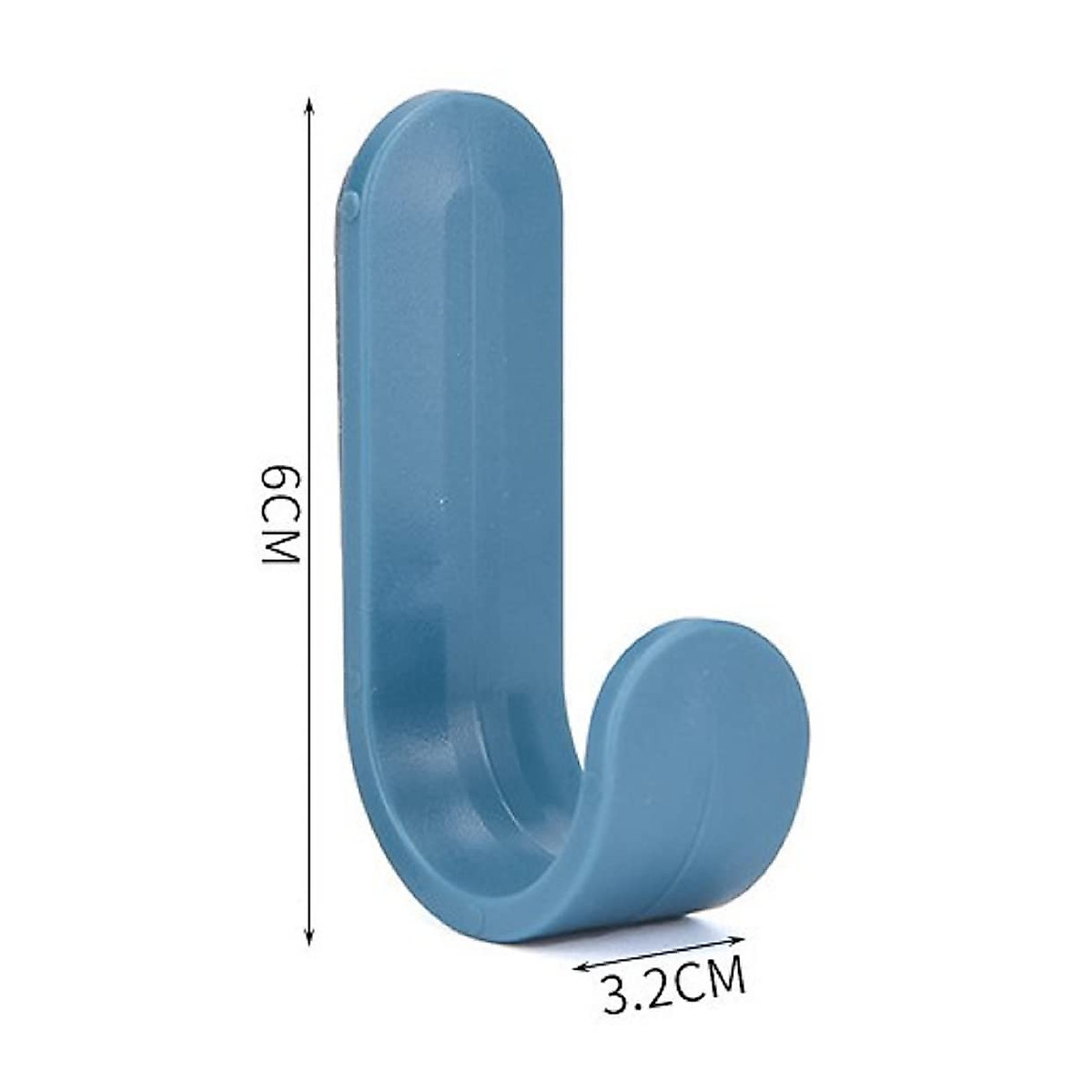 Fineget Wall Adhesive Hooks Towel Bathroom Hooks for Hanging Door Kitchen Hooks Hat Towel Key Sticky Heavy Duty J Hooks 6 Colors