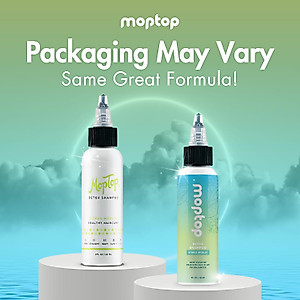 MopTop Detox Shampoo – Scalp Clarifying Shampoo for Build Up, Hard Water, Dirt & Oil, Sulfate & Paraben Free Hair Care for All Hair Types – Thin, Straight, Wavy, Curly & Coily (Citrus Medley, 2oz)