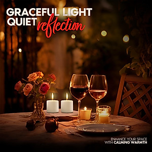 Candle Charisma Ivory Votive Candles Unscented - 15 Hour Burn time - Set of 36 for Dinner, Wedding, Halloween and Holiday Decorations