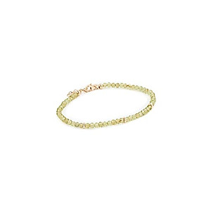 EF Collection Women's 14k Gold Peridot Birthstone Bracelet, 14k Yellow Gold, One Size
