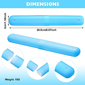 40 Pieces Travel Toothbrush Holder Case Portable Plastic Pencil Case Holder Toothbrush Carrier Cover Case Bulk Toothbrush Storage Containers for Traveling Camping Bathroom Business, 7 Colors
